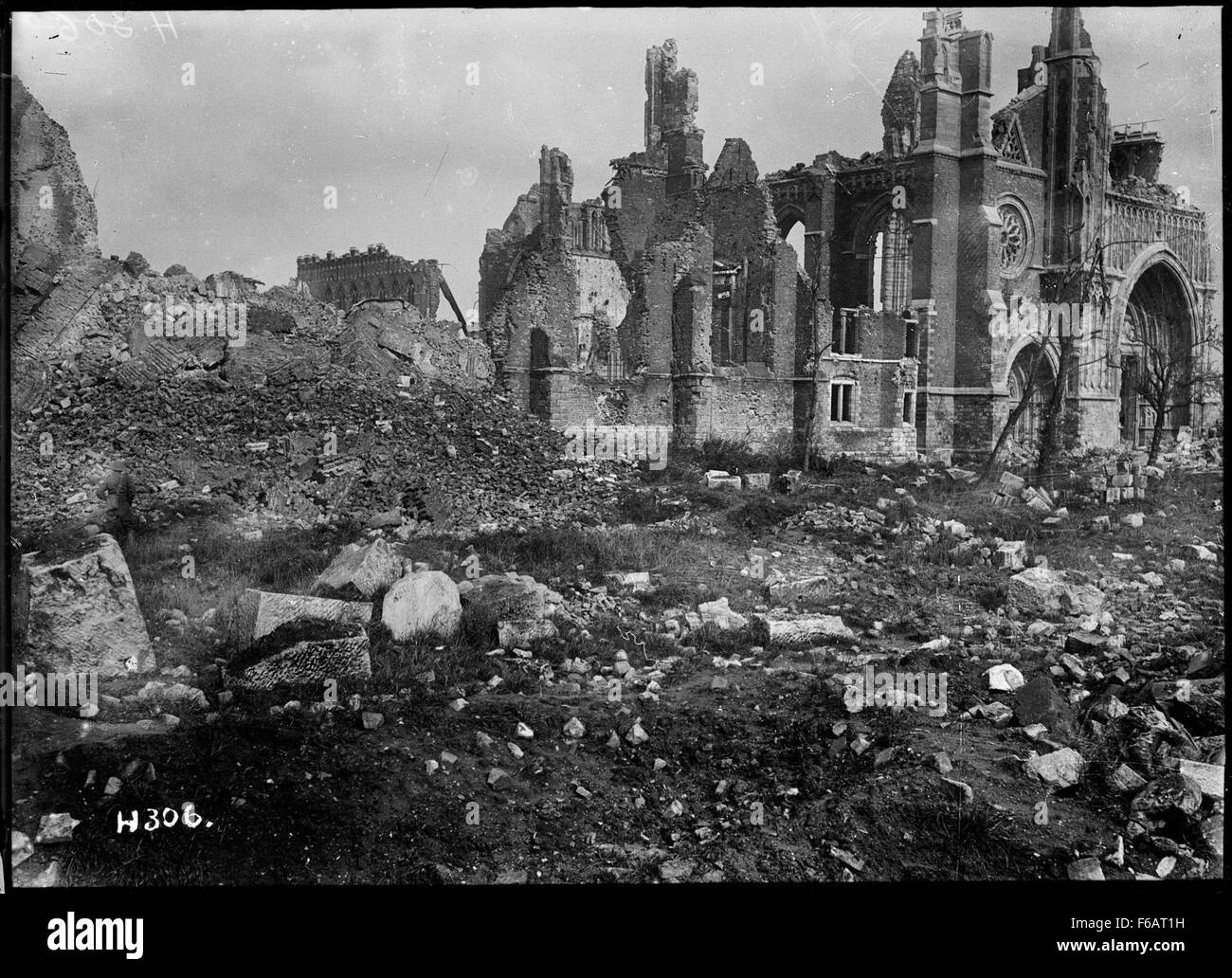 The ruins of Ypres Cathedral in Belgium stand as a reminder of the ...