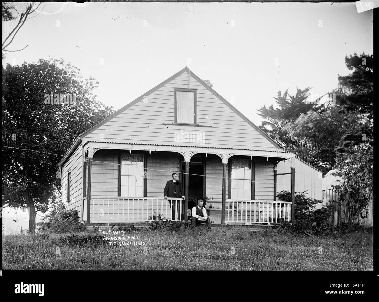 A photograph of *The Shanty* in Atkinson’s Bush, located in Titirangi ...