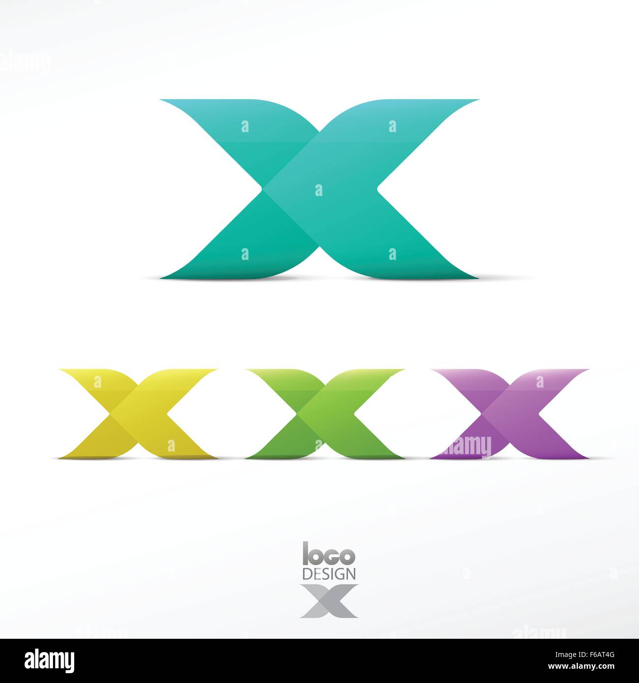 abstract X letter symbol for company identity isolated on white ...