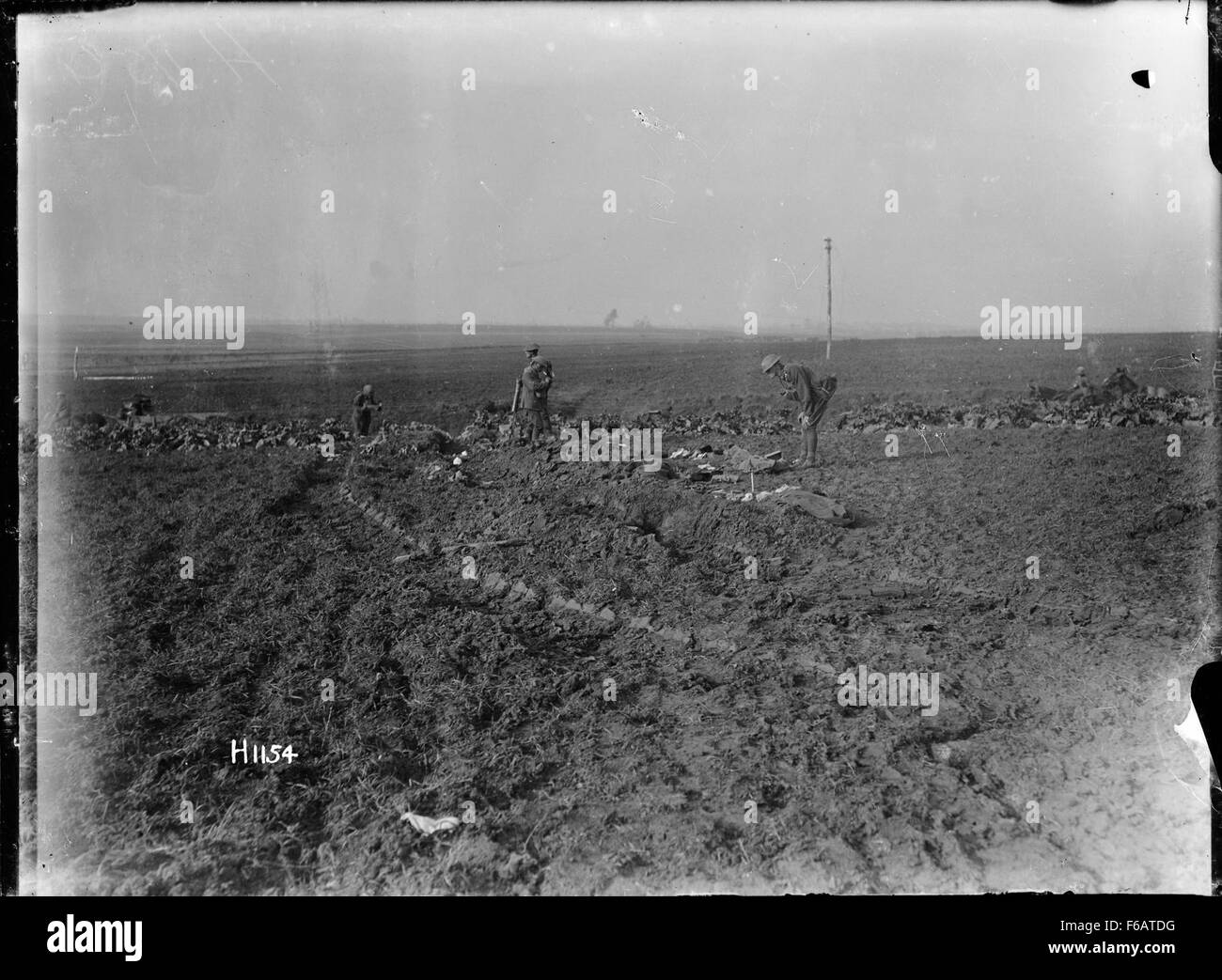 This image shows the aftermath of a German tank machine gun post that ...