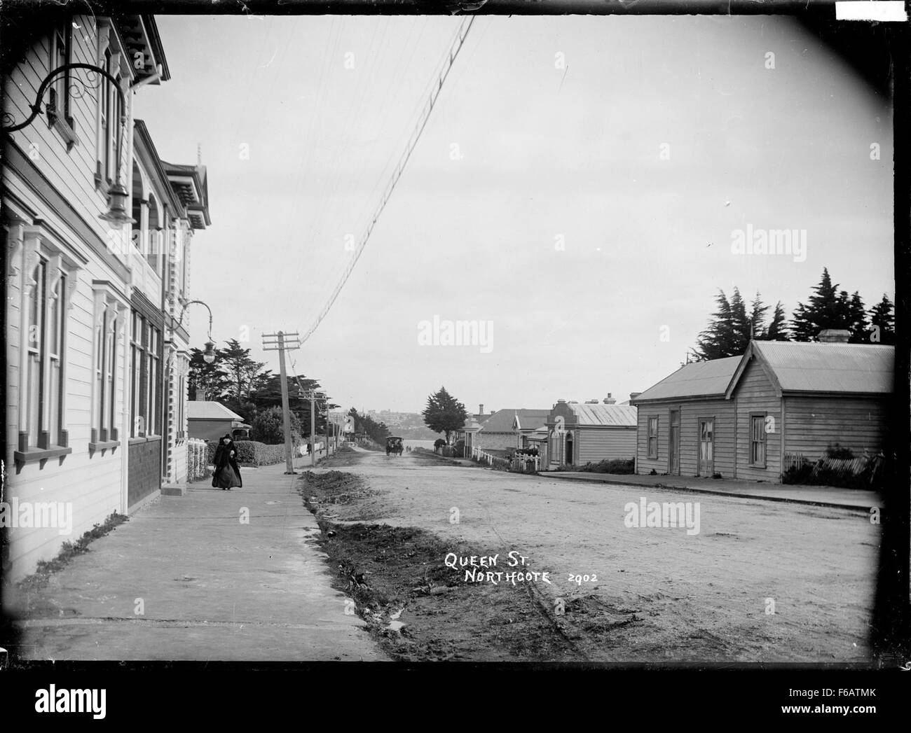 A view of Queen Street in Northcote, Auckland, showcasing a typical ...
