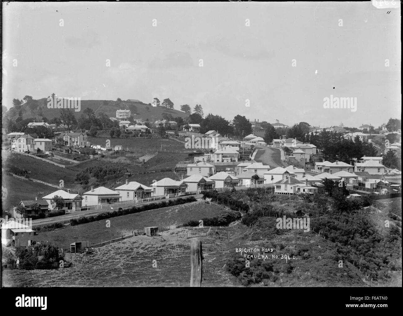 This image captures a scenic view of Remuera and Mount Hobson, located ...