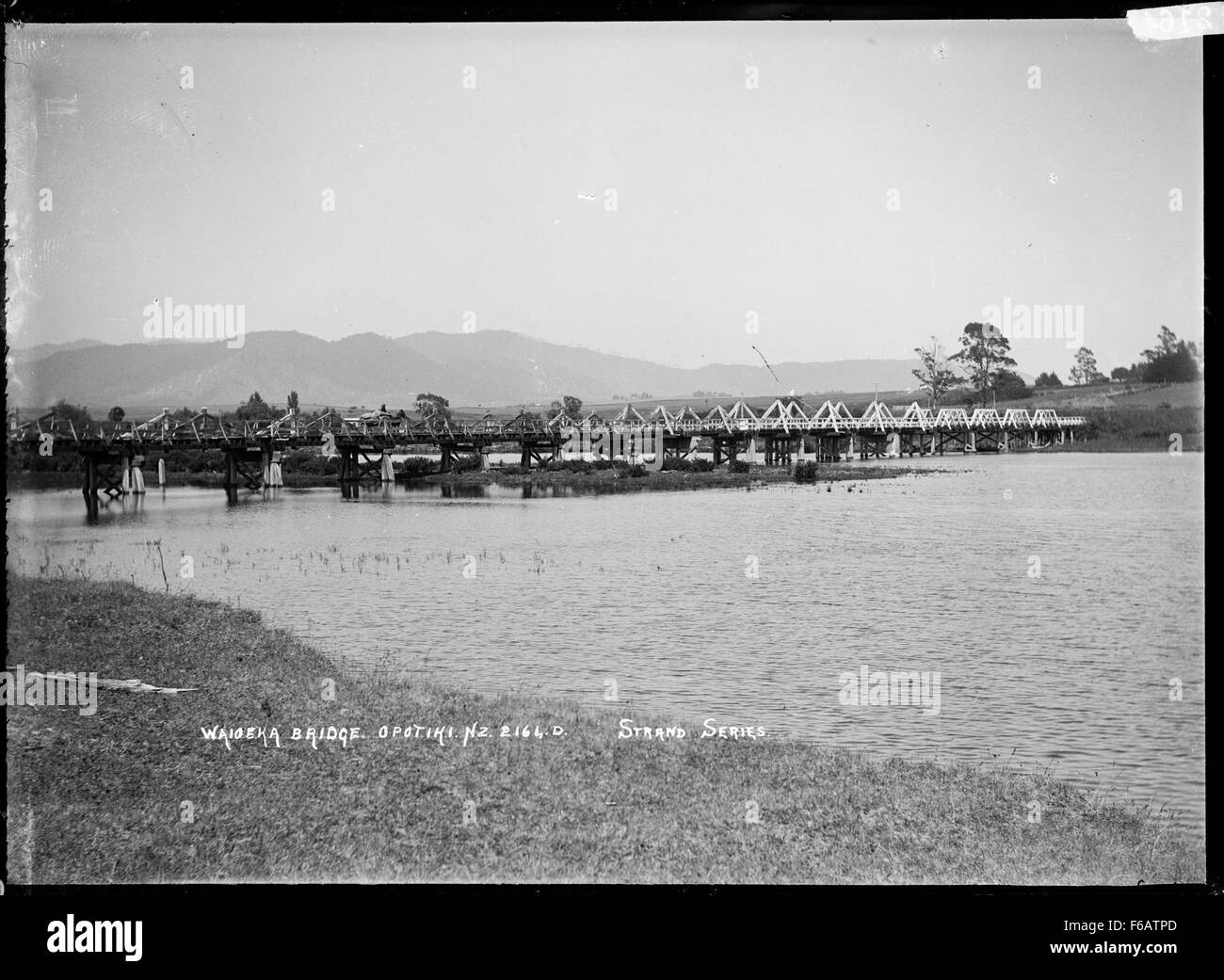 The view of the bridge spanning the Waioeka River in Opotiki, New ...