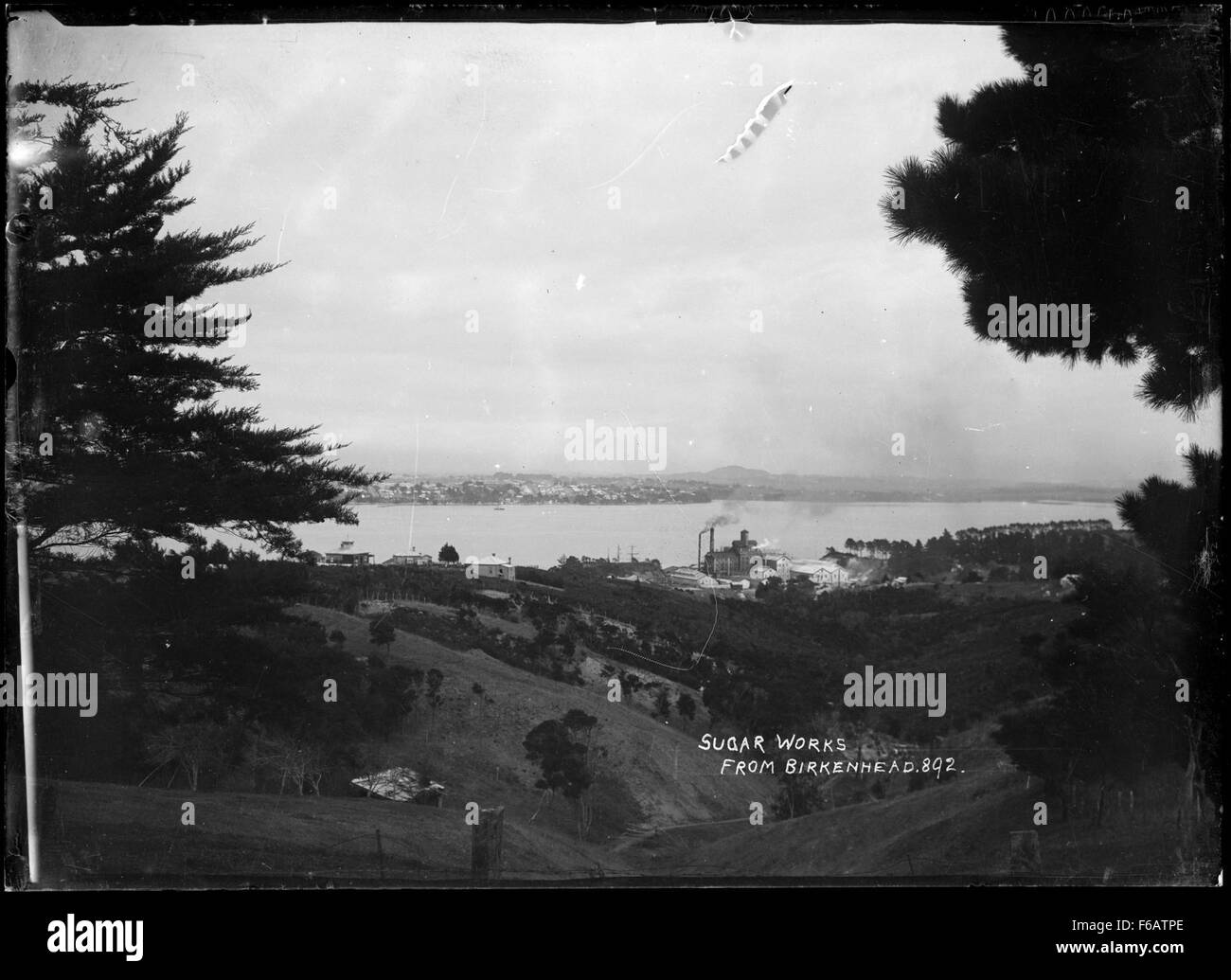 View of the Chelsea Sugar Refinery from Birkenhead Stock Photo - Alamy