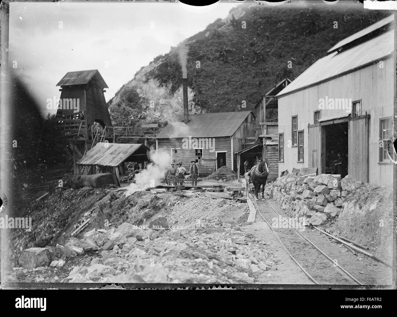 This photograph captures a scenic view of the Globe Hill Mine, located ...