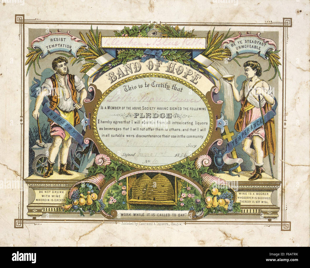 Temperance society hi-res stock photography and images - Alamy