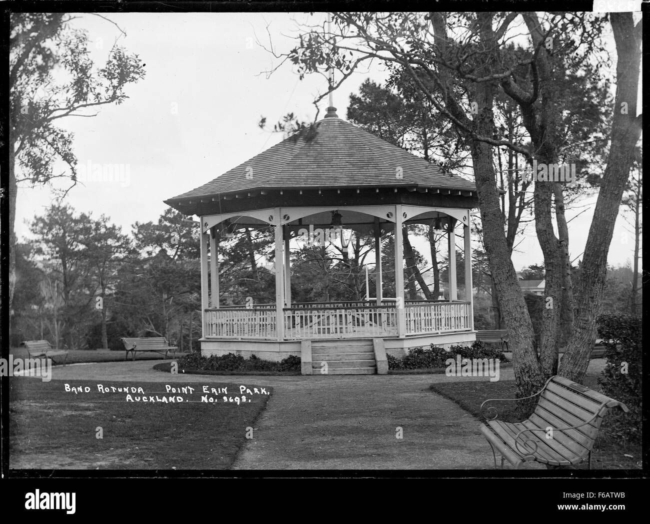 The Band Rotunda at Point Erin Park in Auckland is a historical ...