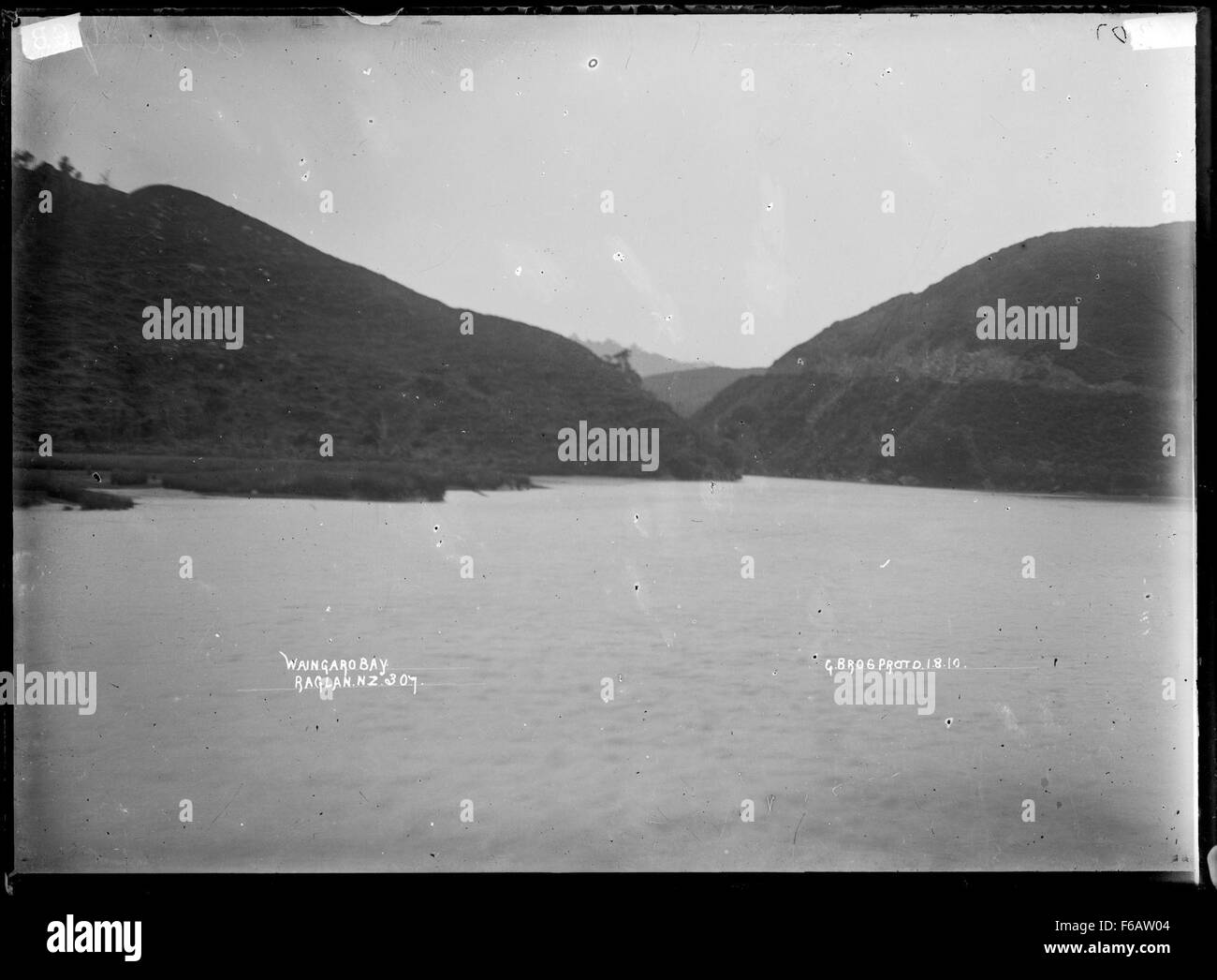 This 1910 photograph by Gilmour captures the scenic beauty of Waingaro ...