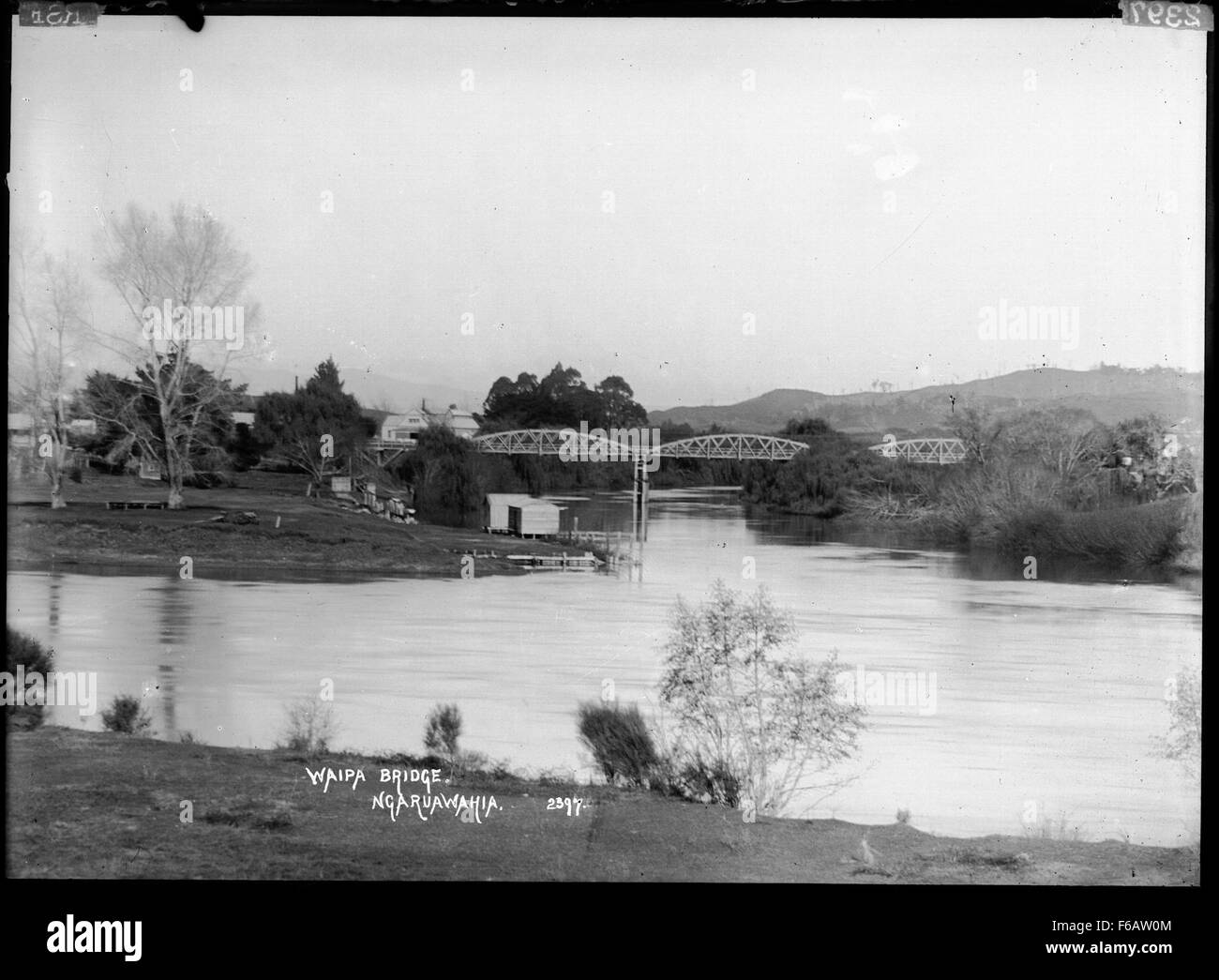 The Waipa Bridge, located over the Waipa River at Ngaruawahia, New ...