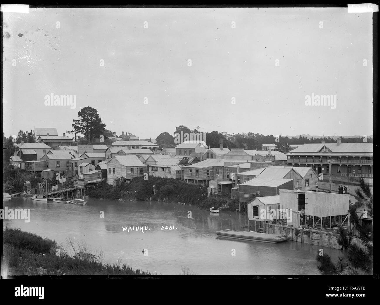 A scenic view of Waiuku, located in the Waikato region of New Zealand ...