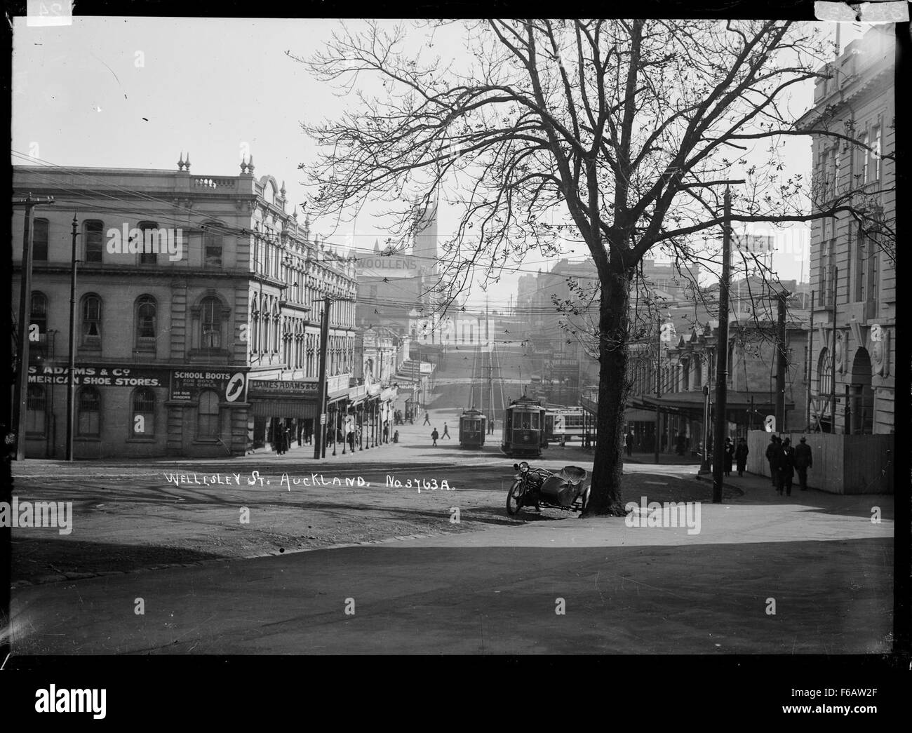 Street scene capturing bustling Black and White Stock Photos & Images ...