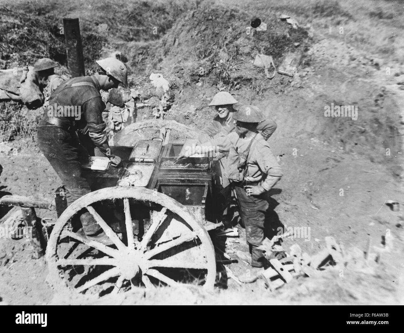 This image shows soldiers from the Wellington Regiment preparing a ...