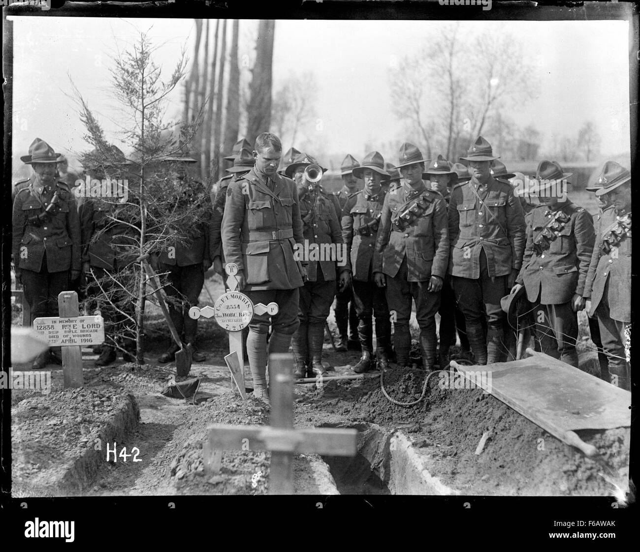 This photograph captures New Zealand soldiers during World War I ...