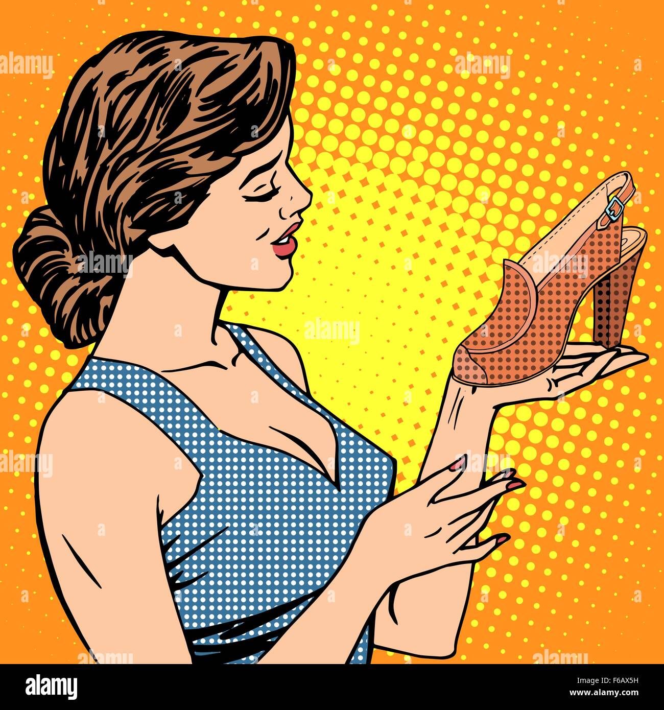 Girl shoes store Stock Vector Images - Alamy