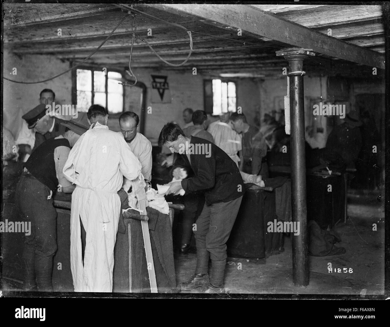 2nd Field Ambulance at work inside a makeshift hospital in Stock Photo ...