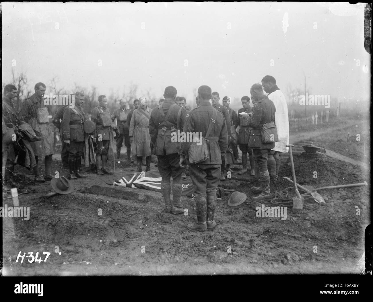 The funeral of Lieutenant Colonel George Augustus King during World War ...