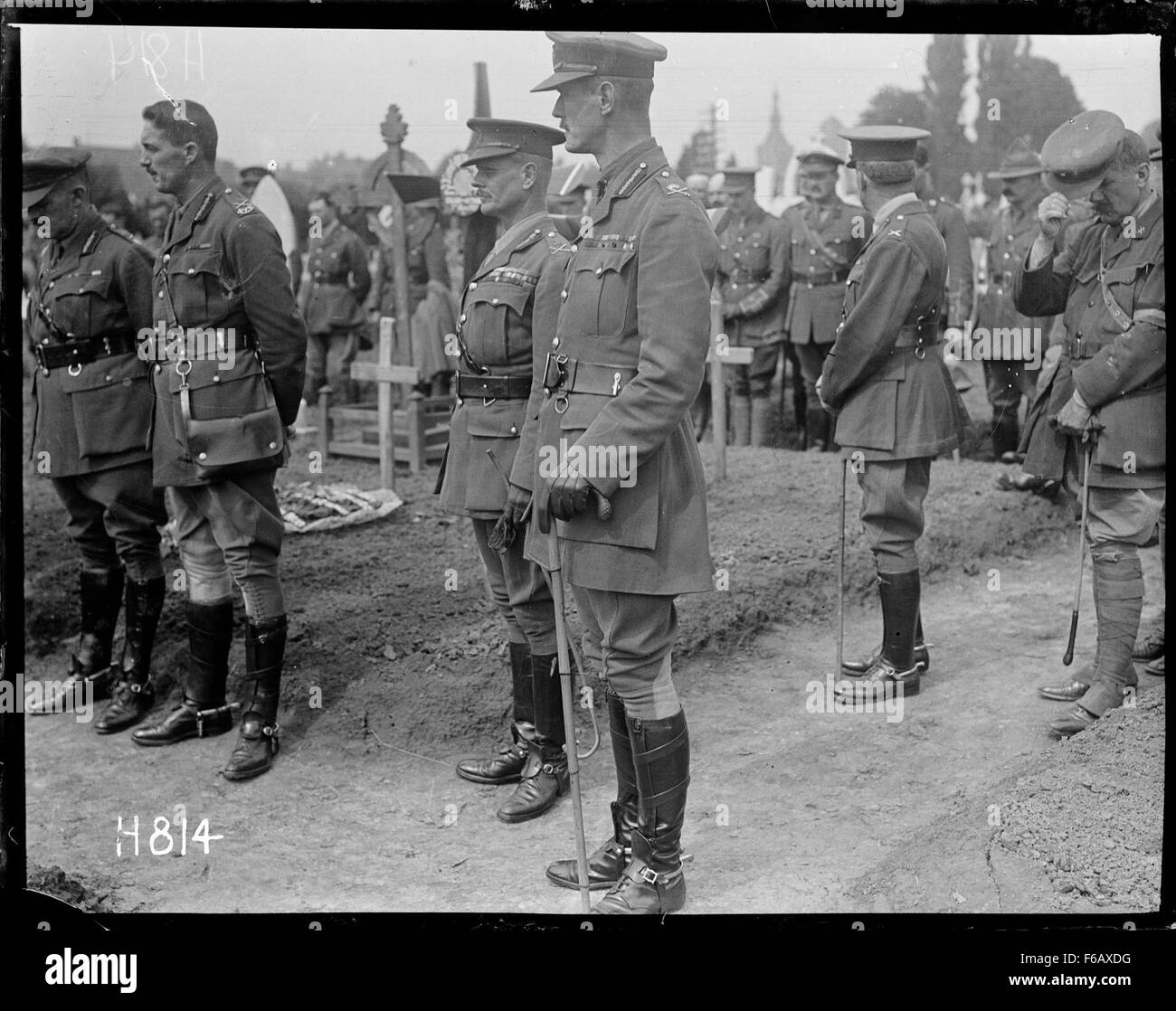 This photograph captures General Godley attending a military funeral in ...