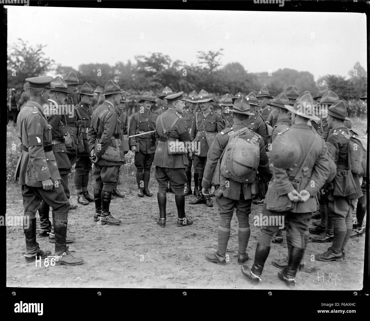 General inspects troops Black and White Stock Photos & Images - Alamy