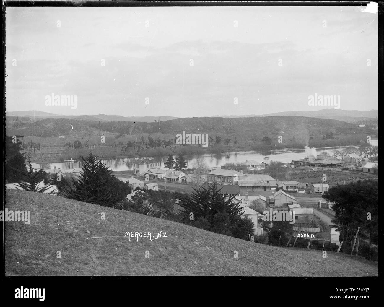 This general view captures Mercer, a historic town known for its rural ...