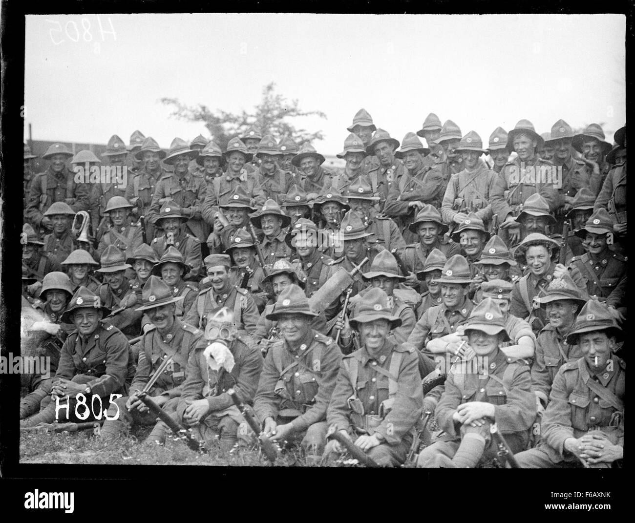 This photograph captures a New Zealand battalion after the Battle of ...