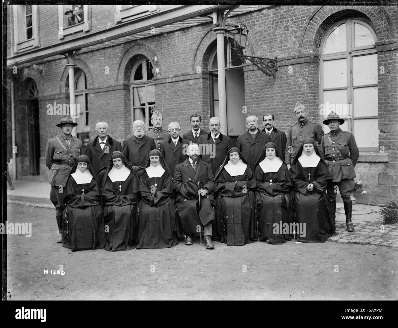 A historic group portrait capturing World War I soldiers alongside ...