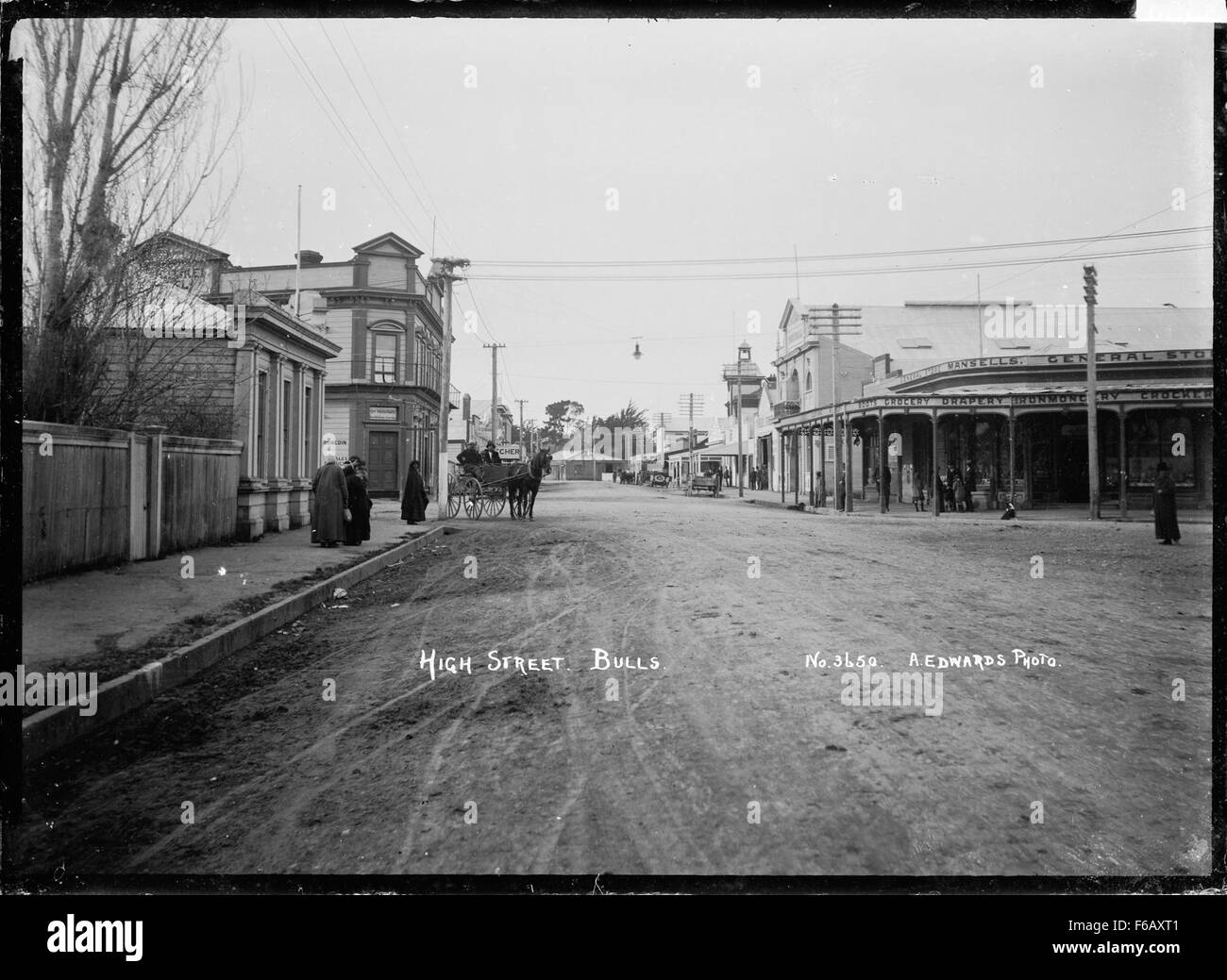This historic photograph taken by A. Edwards captures High Street in ...