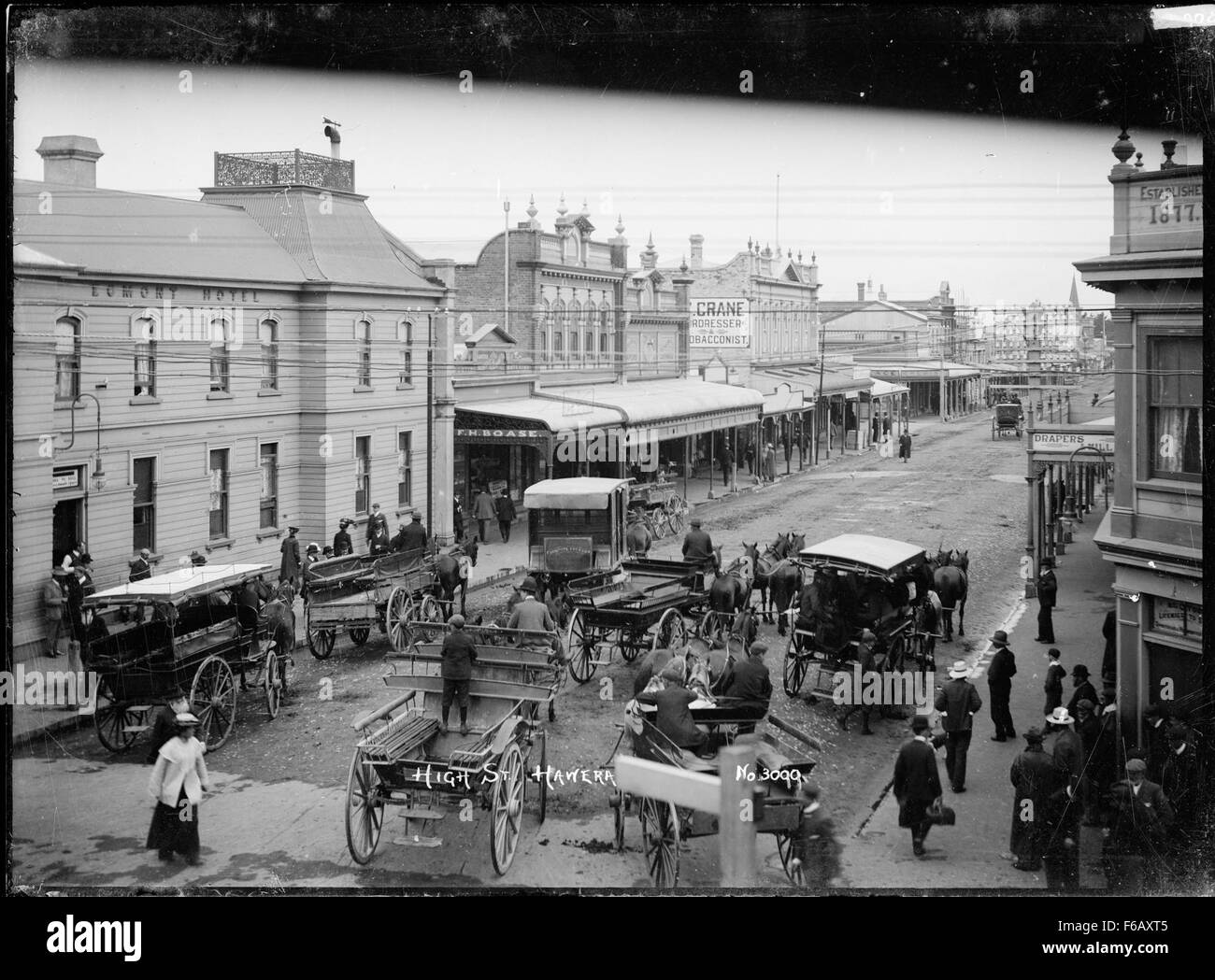 This photograph showcases High Street in Hawera, a town in New Zealand ...