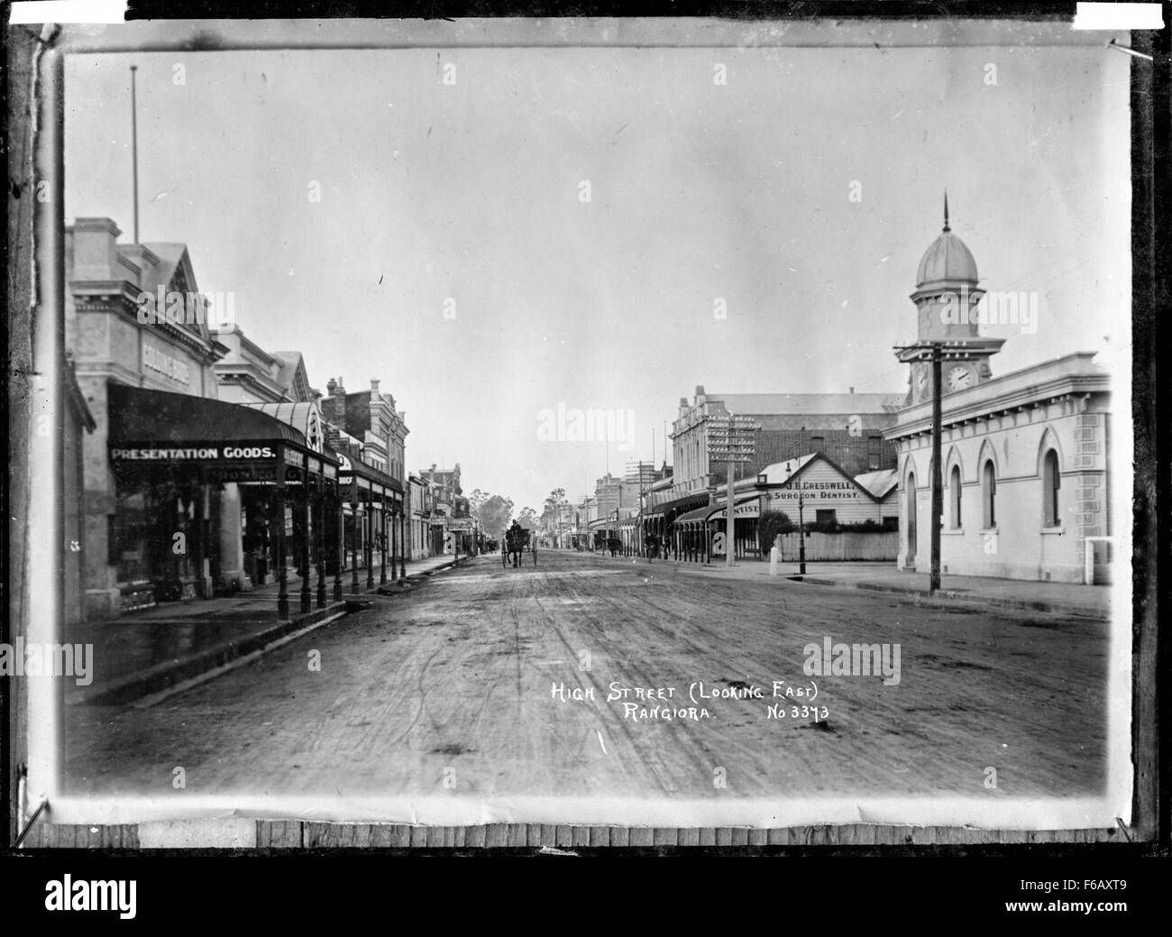 A historic view of High Street in Rangiora, capturing the essence of ...