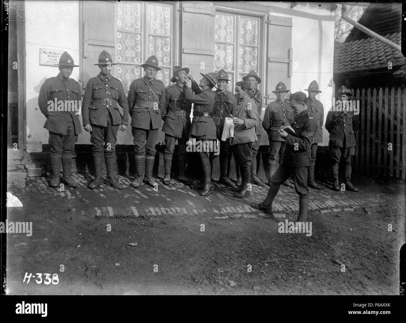 During World War I, military personnel underwent inspections for dental ...