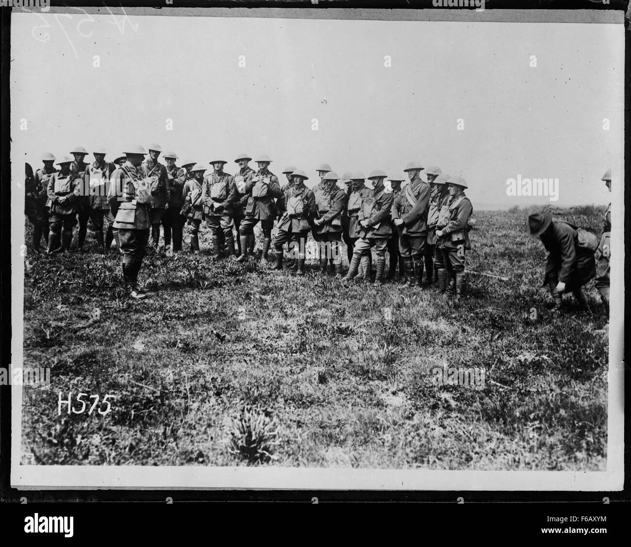 This photograph captures a New Zealand brigadier general addressing his ...