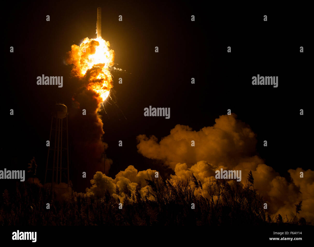 The Orbital ATK Antares rocket experienced a catastrophic failure ...