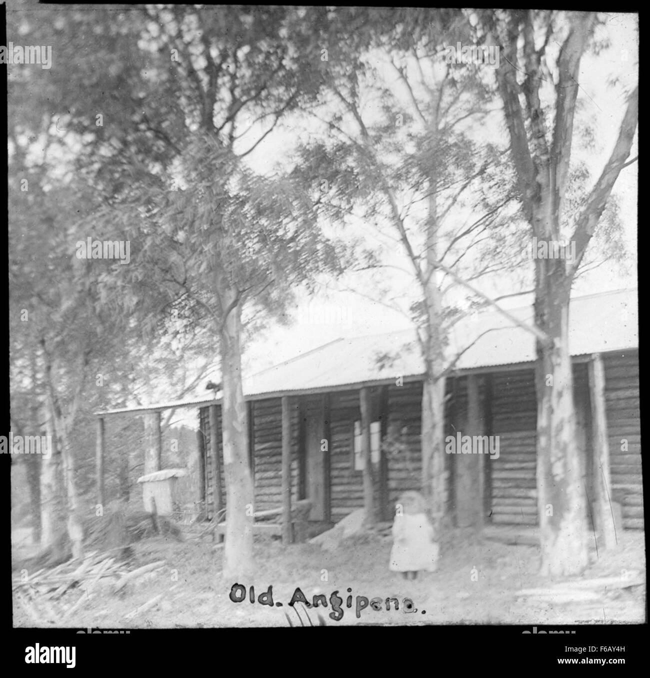 This lantern slide features the Old Angipena (Angepena) Homestead in ...