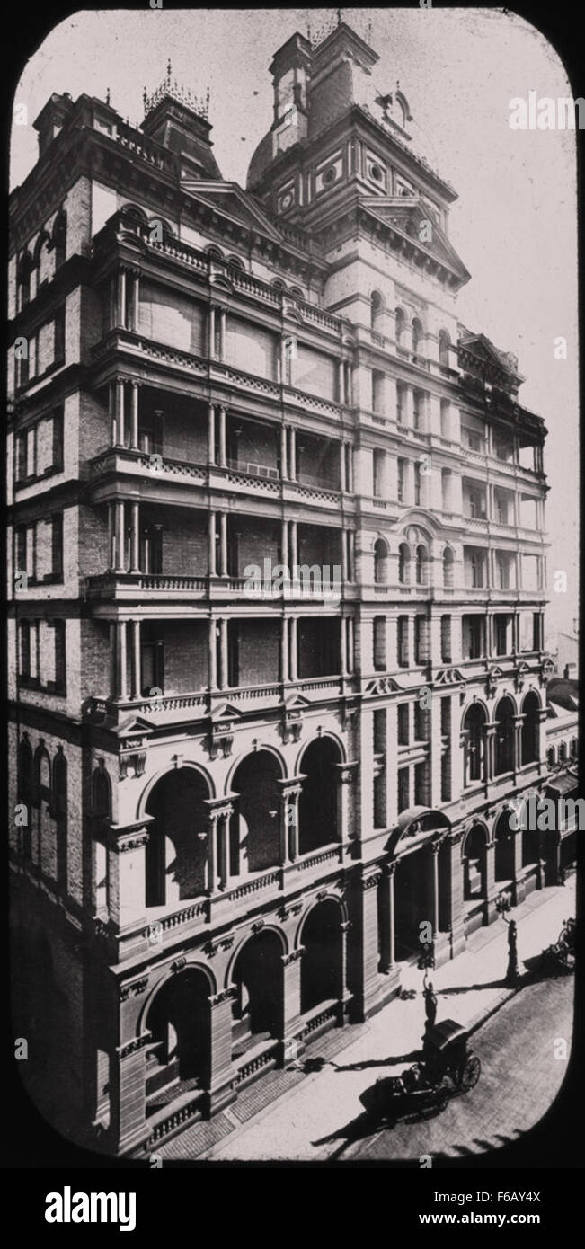 This 1892 photograph by Fred Hardie captures the Hotel Australia on ...