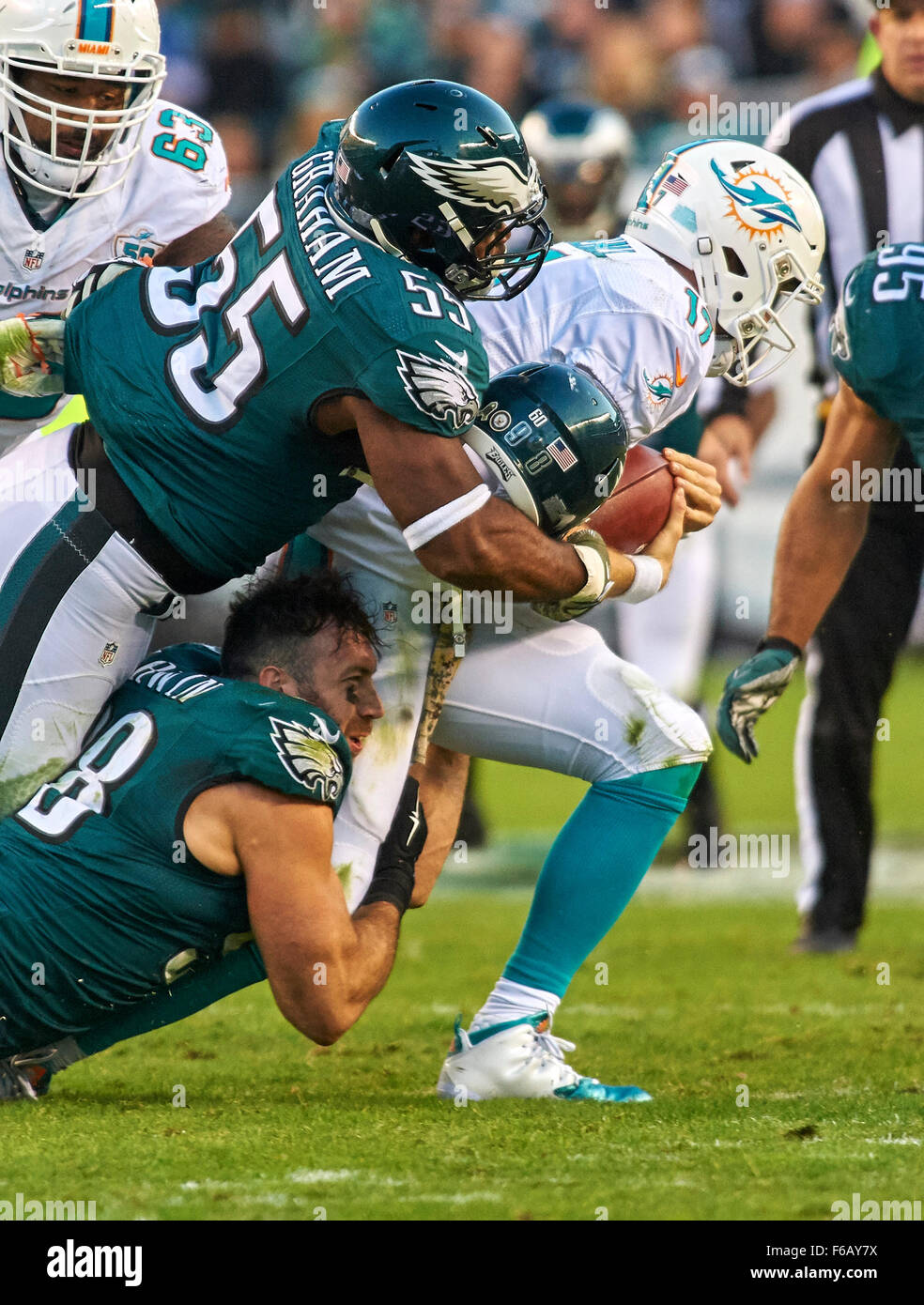 Philadelphia, Pennsylvania, USA. 15th Nov, 2015. Eagles' linebacker ...