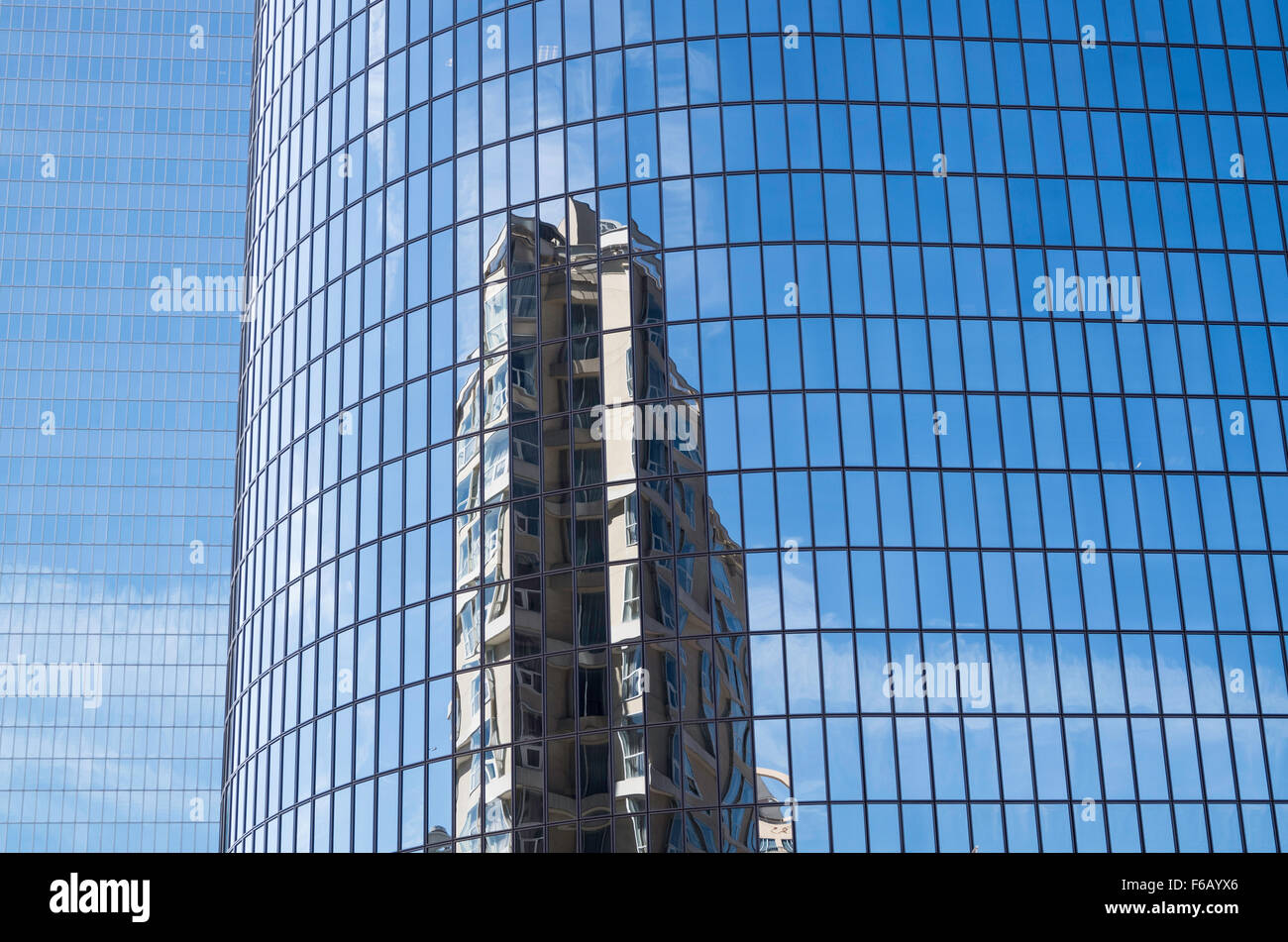 High-rise buildings, financial district, South Grand Avenue, Los ...