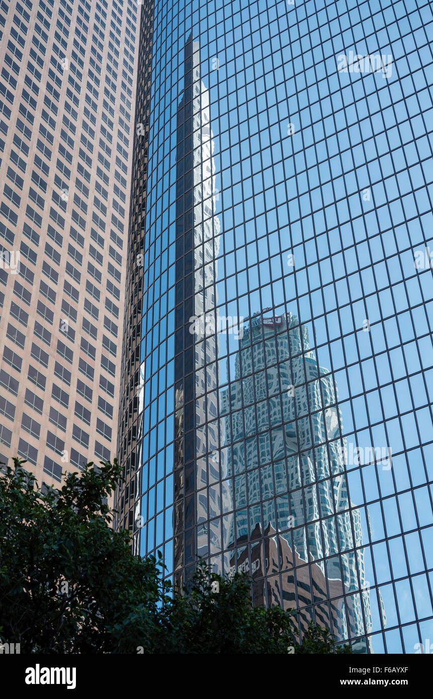 High-rise buildings, financial district, South Grand Avenue, Los ...
