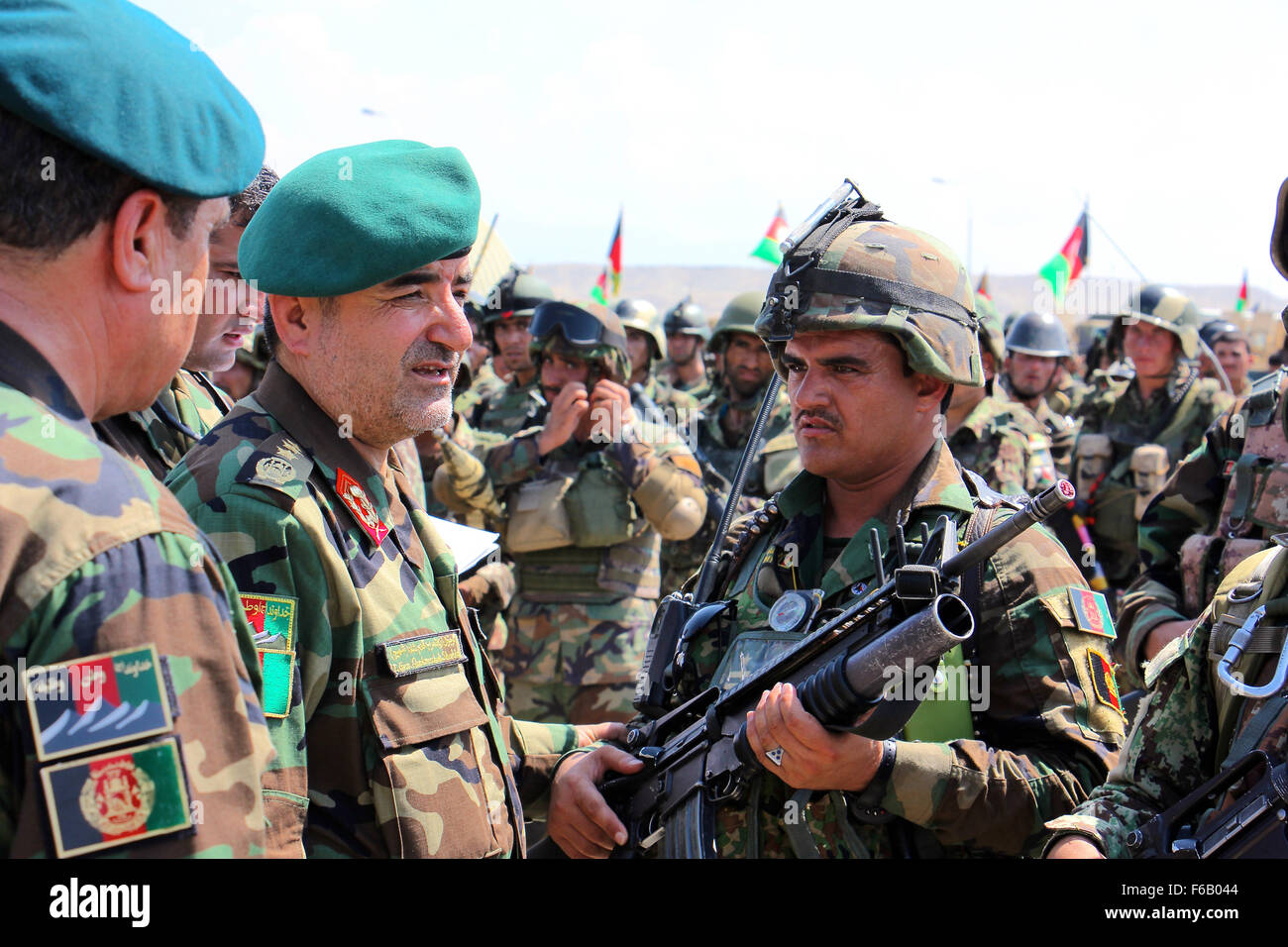 Lt. Gen. Qadim Shah, center left, the Afghan National Army Chief of ...