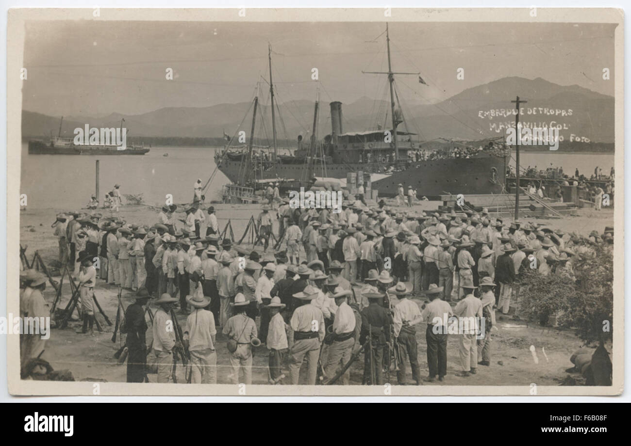 This image from the Mexican Revolution depicts the loading of troops at ...