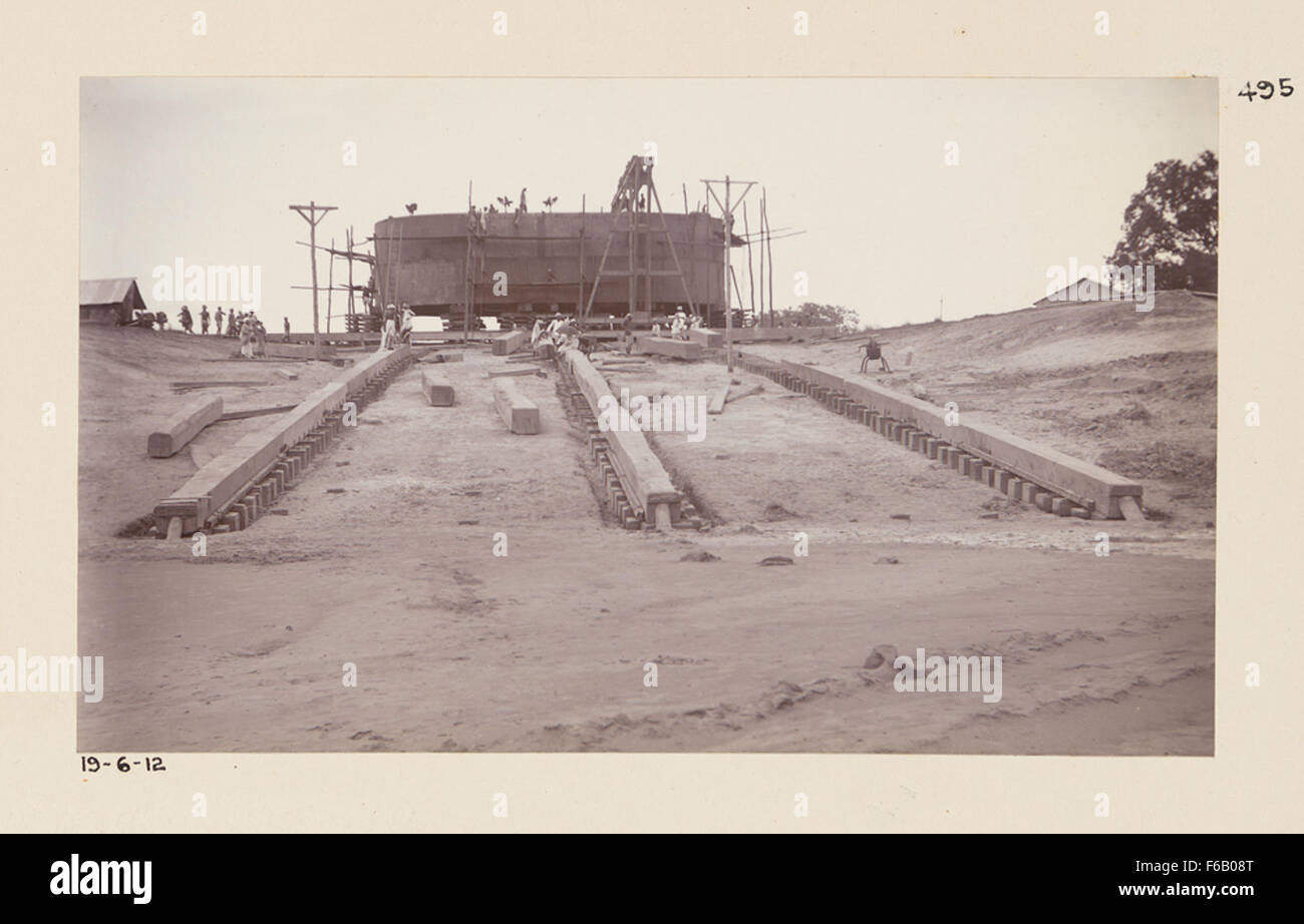An image showcasing the construction of the Left Bank Dock bridge ...