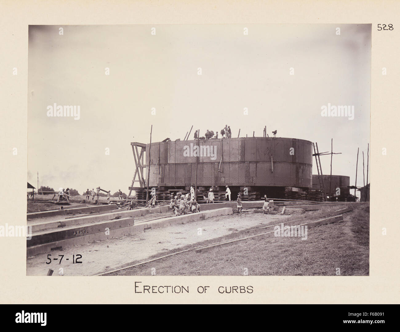 Erection of Curbs Stock Photo - Alamy