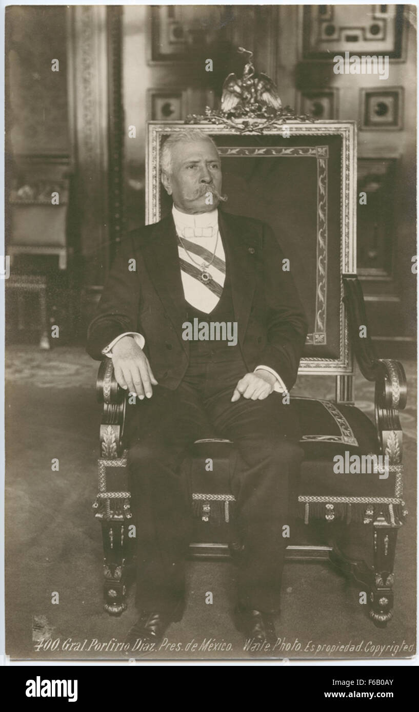 This portrait depicts General Porfirio Diaz, who served as the ...