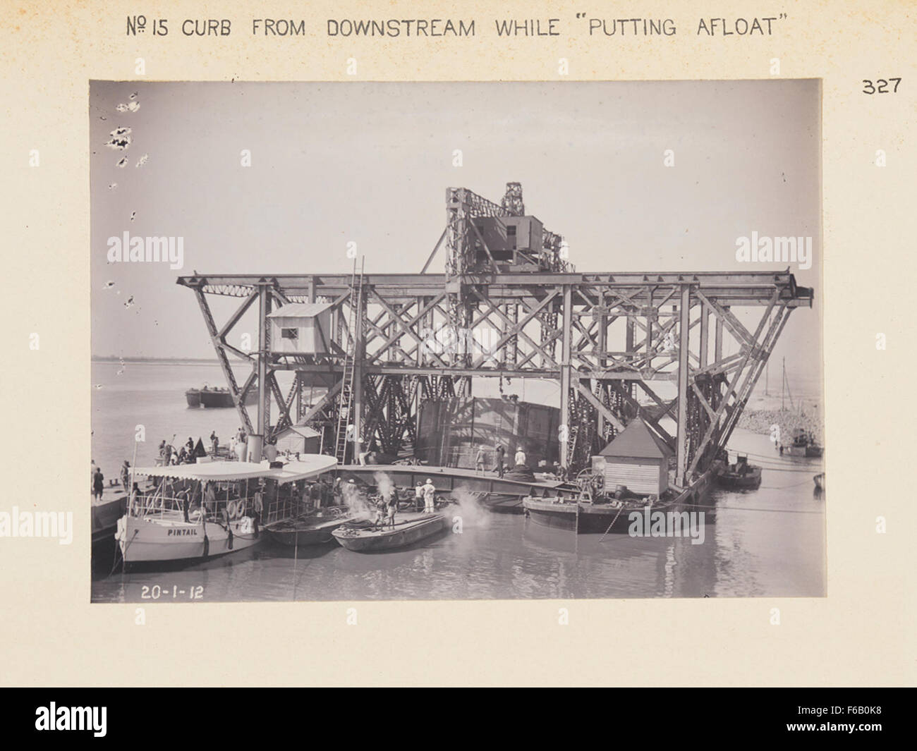 This technical image shows the No. 15 curb from downstream, a part of ...