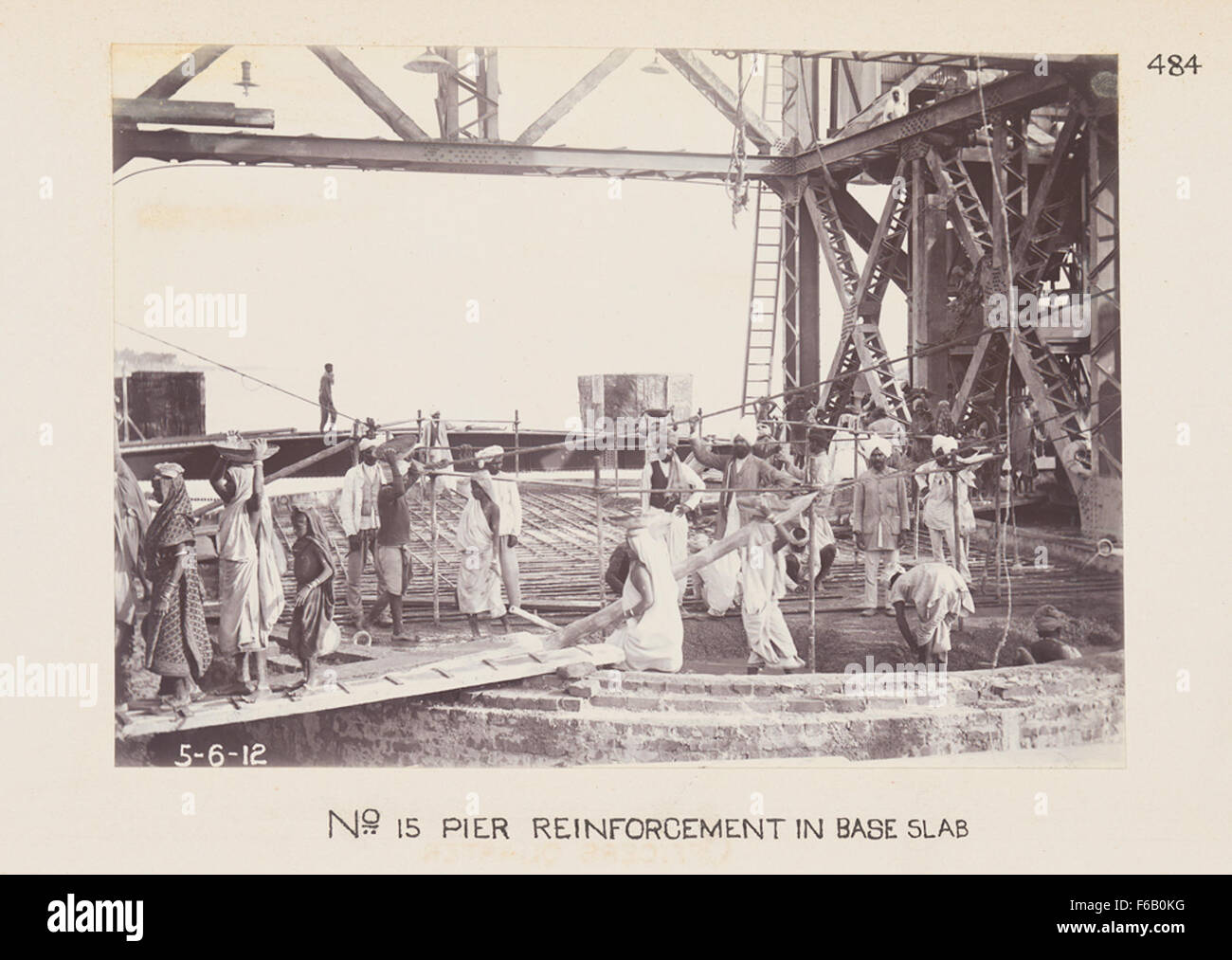 The 'No. 15 Pier Reinforcement in Base Slab' refers to a specific ...