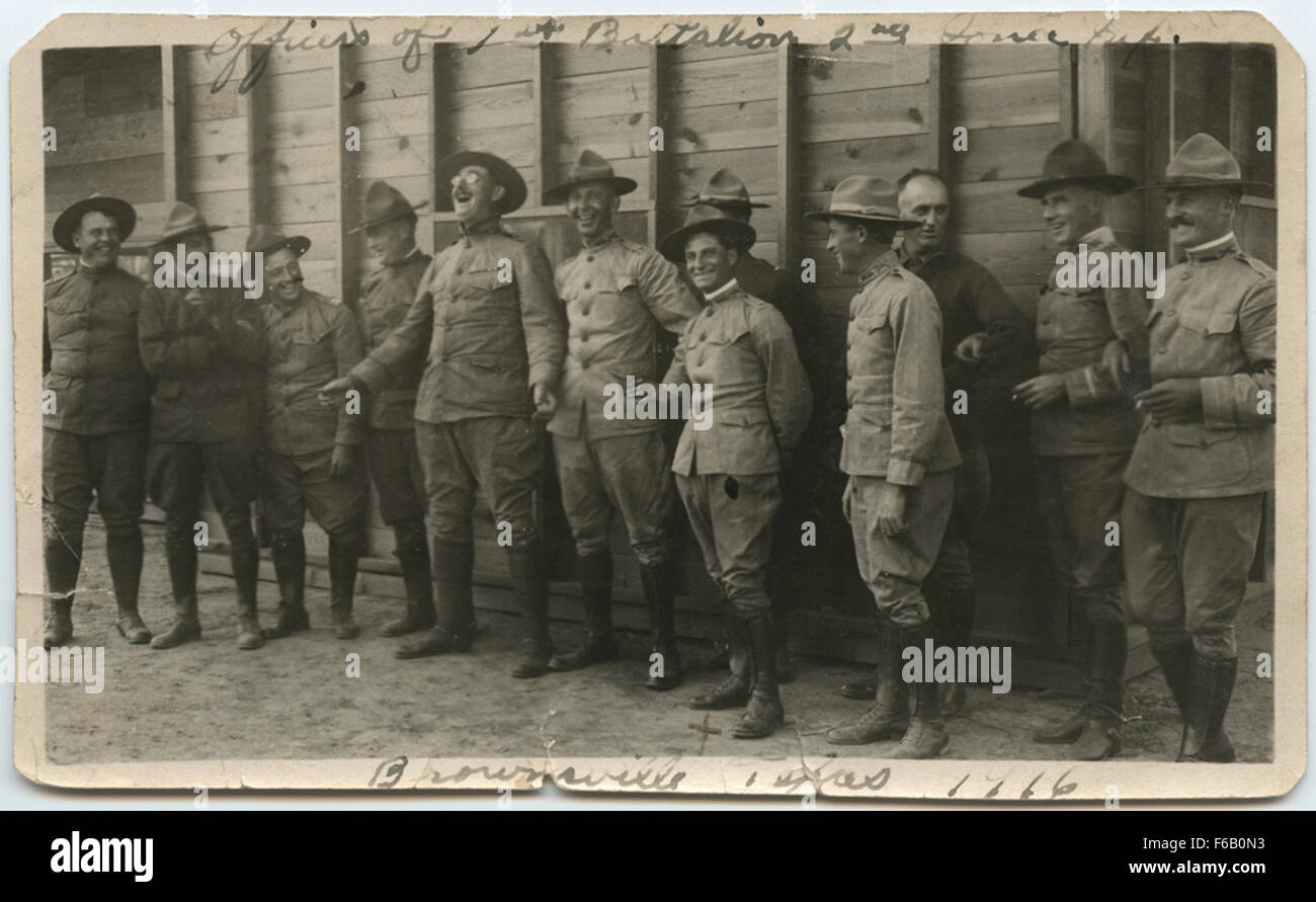 The photo shows officers from the 1st Battalion, 2nd Iowa Infantry ...