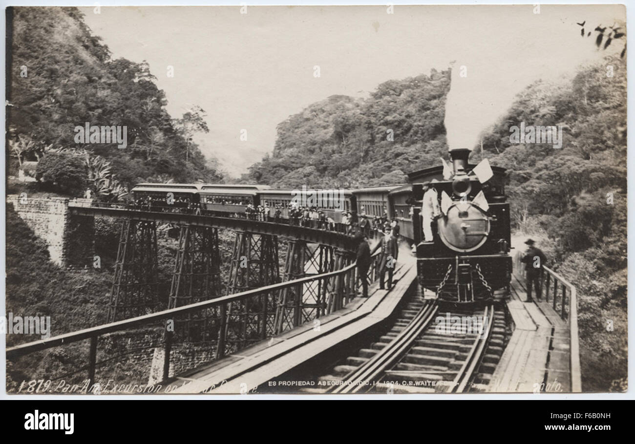 This historic image captures a Pan American excursion crossing the ...
