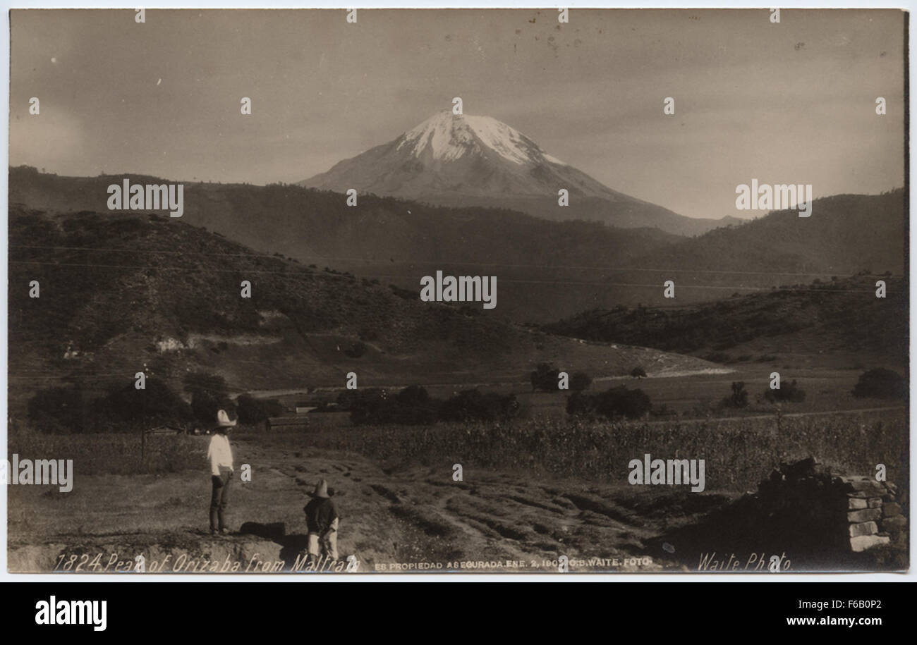 This photograph captures the majestic peak of Mount Orizaba, Mexico's ...