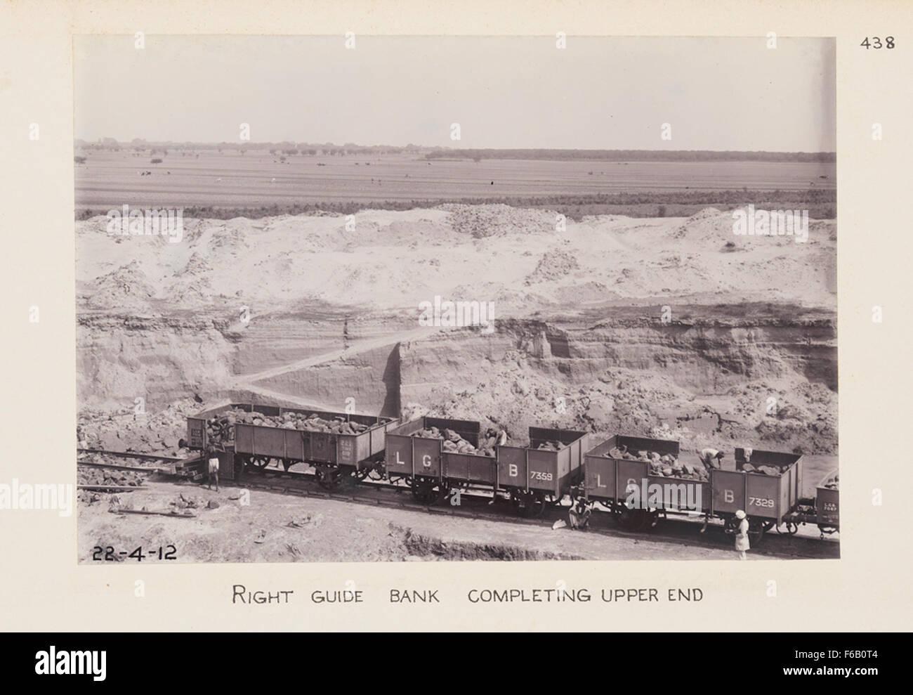This image documents the completion of the upper end of a railroad ...
