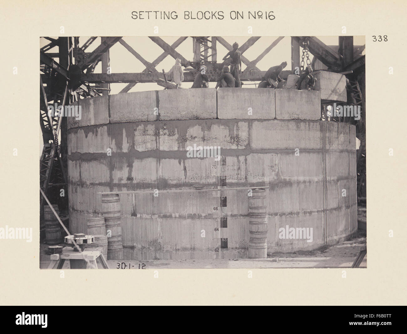 This photograph shows the construction of railroad bridge No. 16 ...