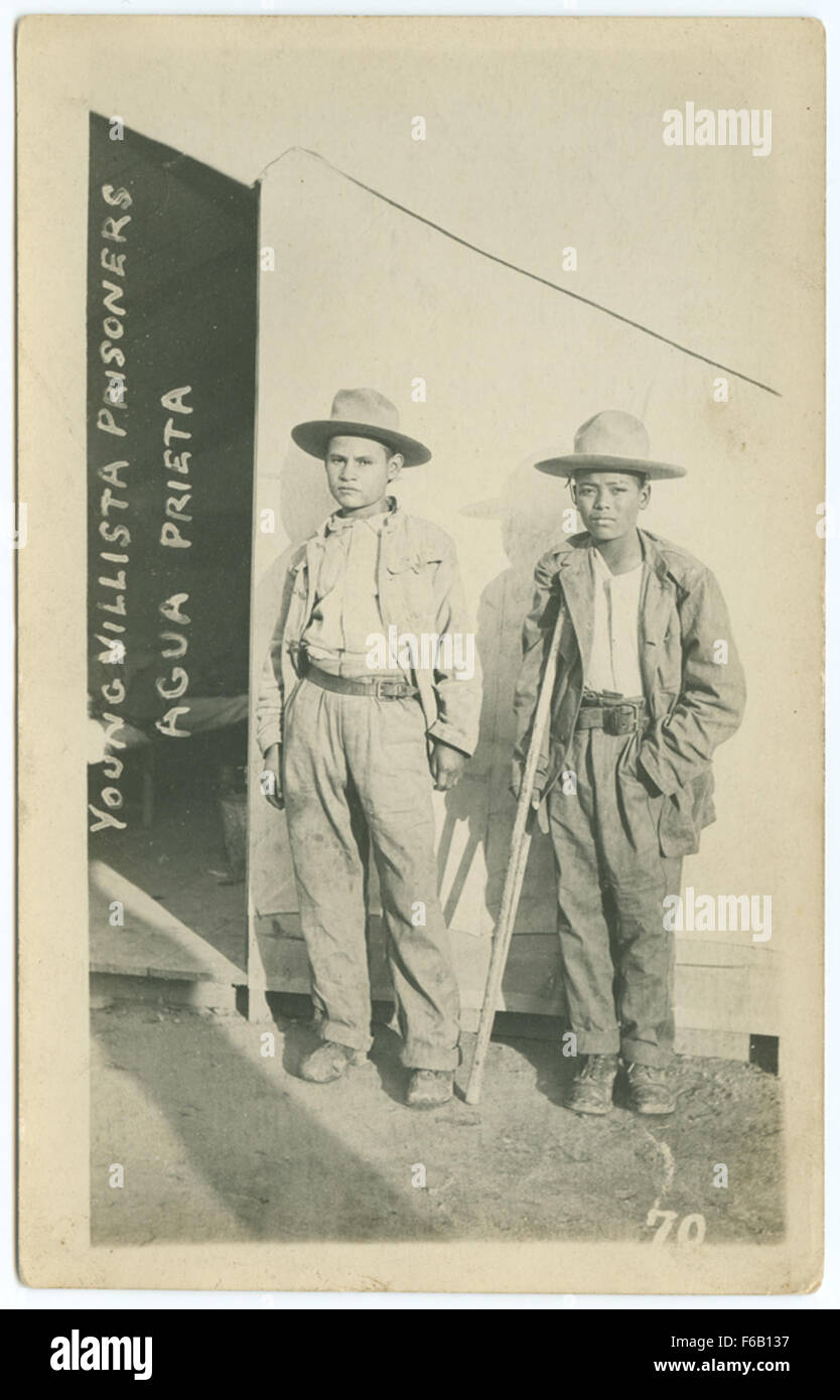 This early 20th-century photograph captures young Villista prisoners ...
