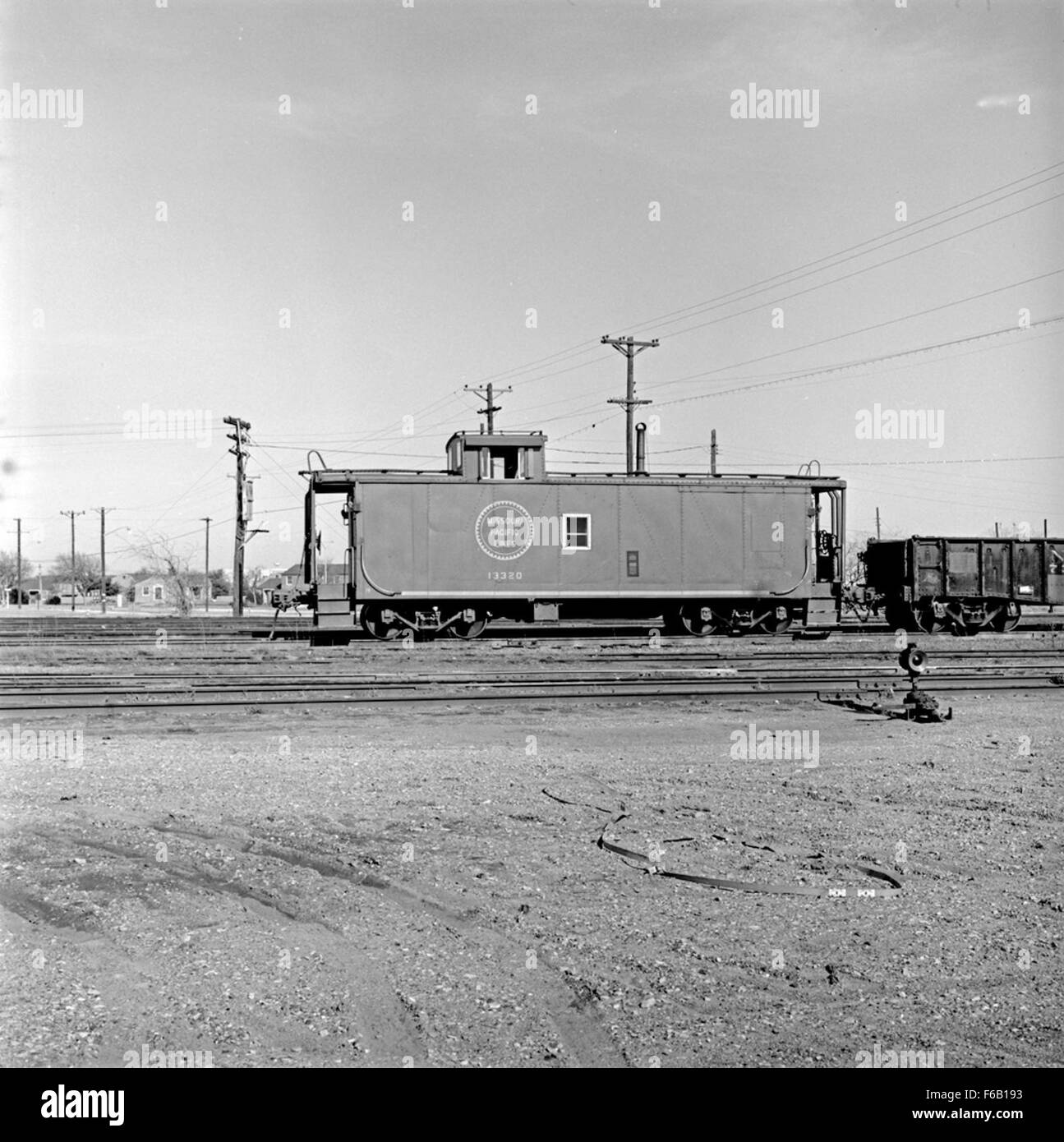 Train cabooses Black and White Stock Photos & Images - Alamy